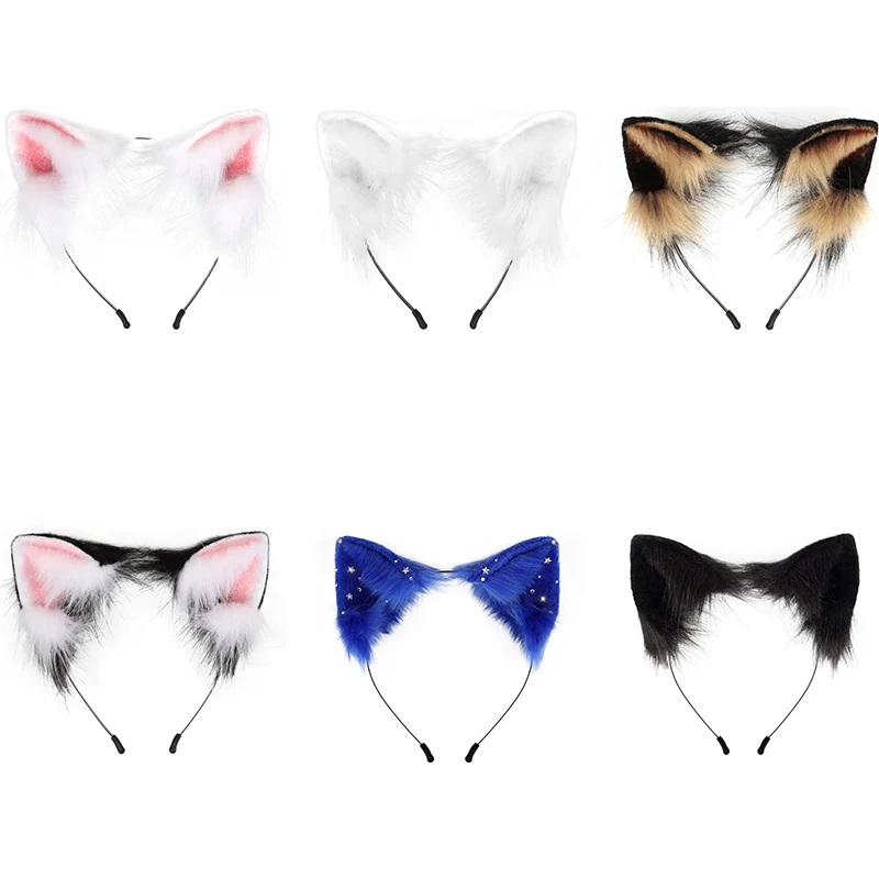 Kawaii-Cat-Ear-Hair-Band-Headdress-Anime-Plush-Decoration-Halloween ...