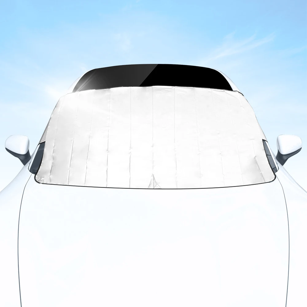 Car-Front-Windshield-Cover-Sun-Shade-With-Suction-Cup-Snow-Ice-Dust ...