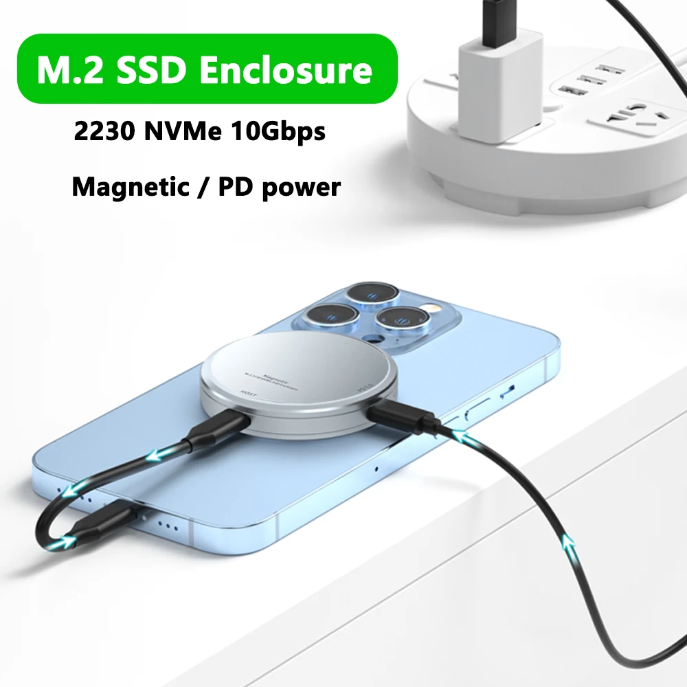 Magnetic-M-2-2230-NVMe-SSD-Enclosure-Magsafe-SSD-Case-USB-C-3-2-Gen2 ...
