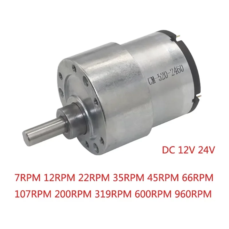 37mm JGB37-520 12V 24V gearbox brushed DC motor 7RPM to 960RPM 25KG High Torque - AliExpress
