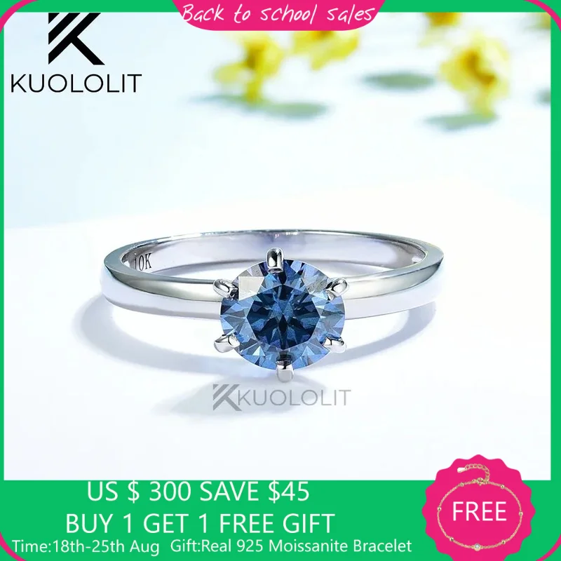 Kuololit-2-0CT-Blue-Moissanite-Ring-for-Women-Solid-14K-10K-Yellow-Gold ...