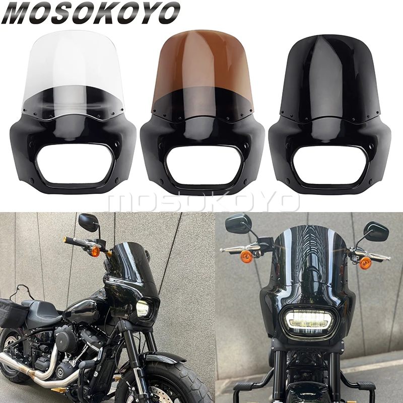 Motorcycle-Front-Headlamp-Cowl-Headlight-Fairing-Cover-For-Harley ...