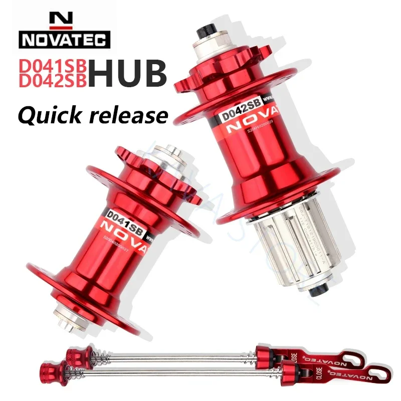 NOVATEC-D041SB-D042SB-Hub-MTB-Bicycle-Disc-Card-Brake-32-Holes-Red-and ...
