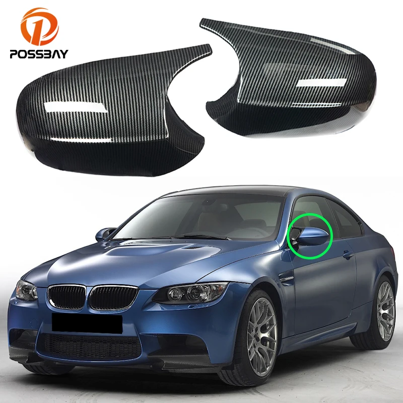 1Pair-Carbon-Fiber-Rearview-Mirror-Cover-Side-Rear-View-Caps-for-BMW ...