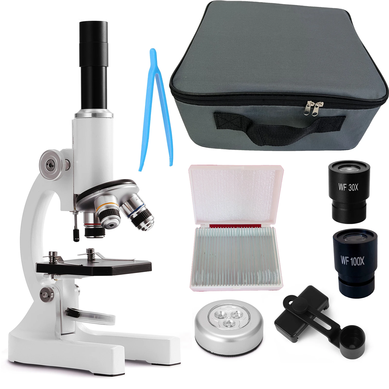 64X 2000X Monocular Optical Microscope Elementary School Children ...