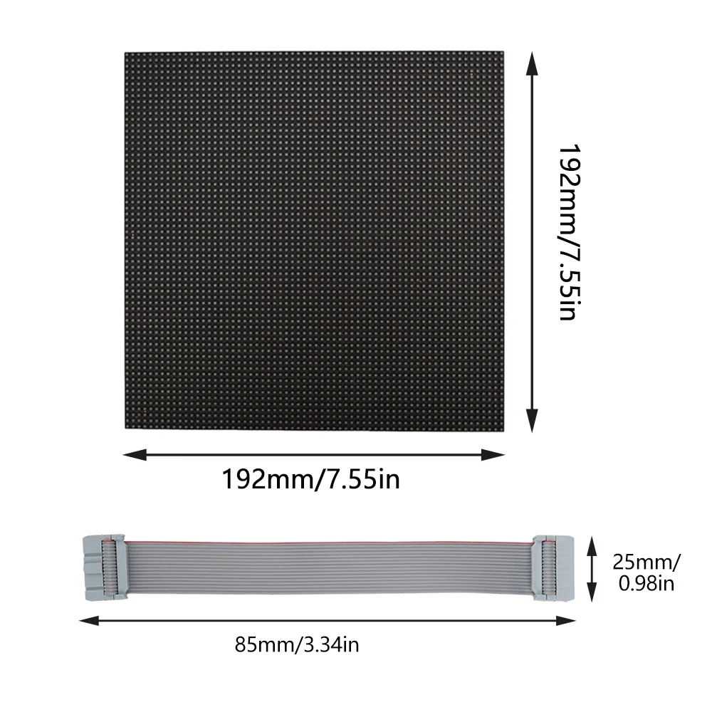 P3 192x192 Module Indoor Full Color RGB 64x64 Pixel Dots Led Light ...