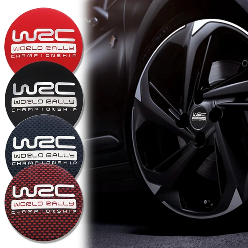 Aluminum-4Pcs-56mm-WRC-Badge-Car-Wheel-Center-Hub-Caps-Emblem-Stickers ...