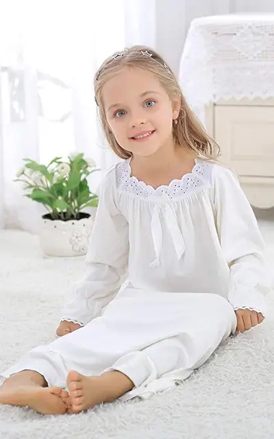 Baby Girl Clothes Princess Nightgown Long Sleeve Sleep Shirts ...