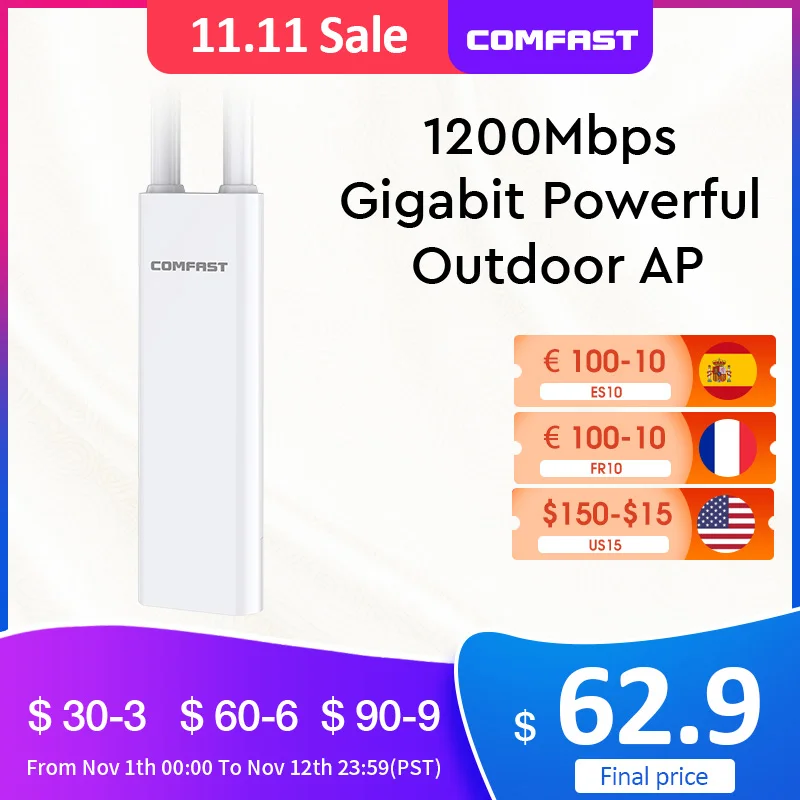 640mw High Power 1200mbps Gigabit Wi-fi Outdoor Ap/repeater/router ...