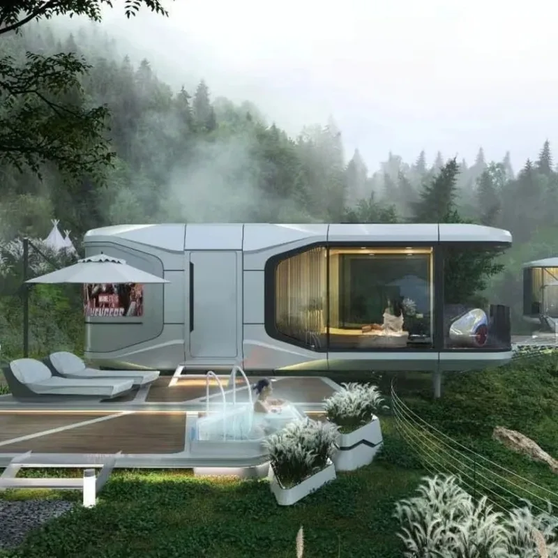 Outdoor Space Capsules Prefabricated Cabin Houses Mobile Modern Cabins ...