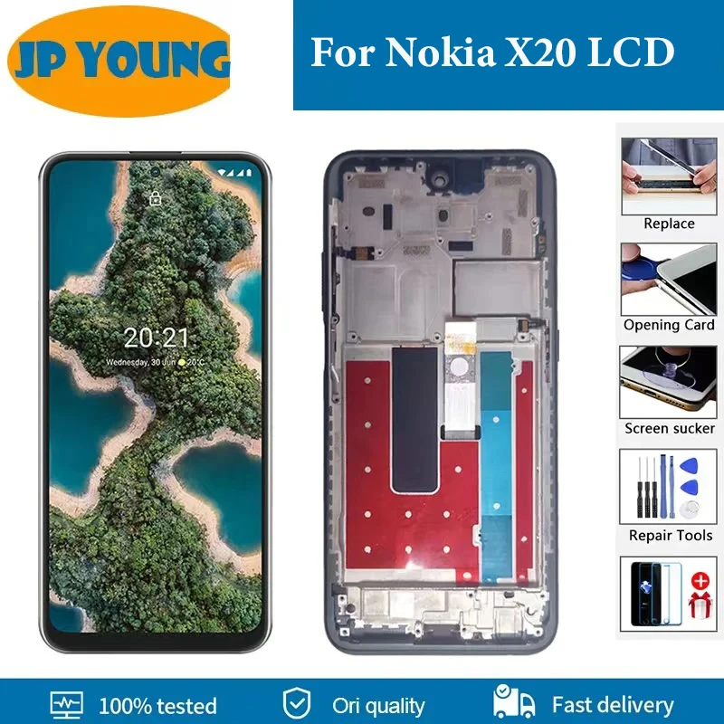 6.67" Original LCD For Nokia X20 TA-1341 TA-1344 Display Touch Screen ...