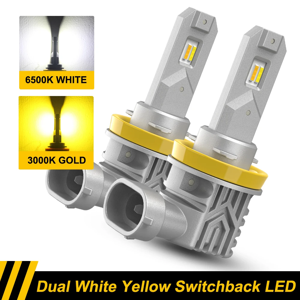 12000Lm-CANBUS-H8-LED-H10-H11-Led-Fog-Lights-9005-HB3-9006-HB4-Yellow ...