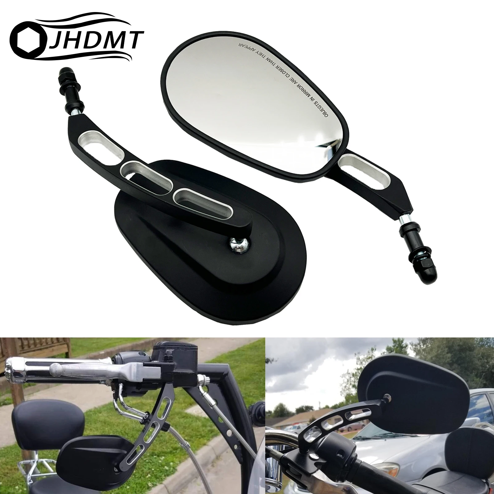 8mm-Motorcycle-Rear-View-Rearview-Side-Mirrors-Adjustable-Matte-Black ...