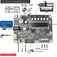 GRBL1.1 USB Port CNC Engraving Machine Control Board, 3 Axis Control Board Integrated Driver ...