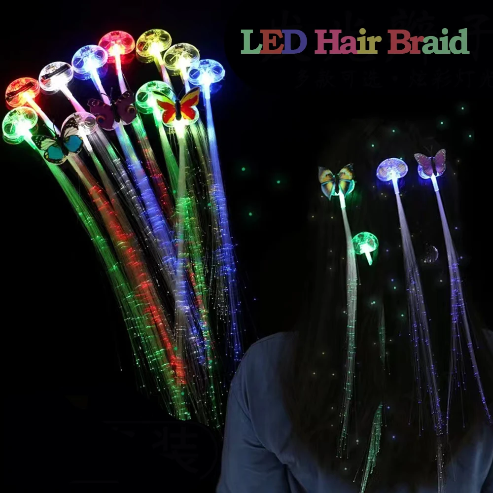 Flashing-LED-Hair-Braid-Glowing-Fiber-Optic-Hairpin-Light-Up-Fairy-Hair ...