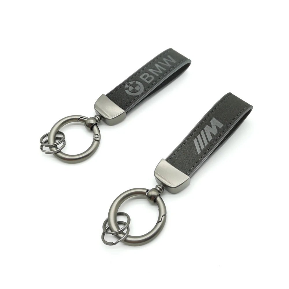 BMW-Keychain-Leather-Emblem-Plush-Style-Black-for-M-Performance-Keyring ...