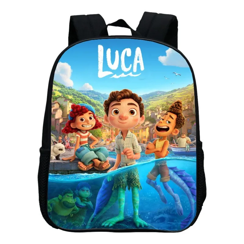 Disney-mochila de la película de dibujos animados para niños, morral escolar de Luca Pixar ...