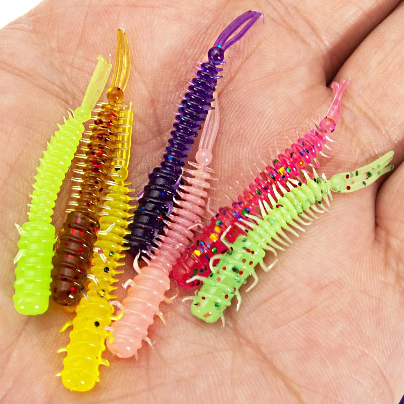 Worm-Lures-20pcs1bag-Mini-Lure-45mm0-4g-Soft-Silicone-Bait-Artificial ...