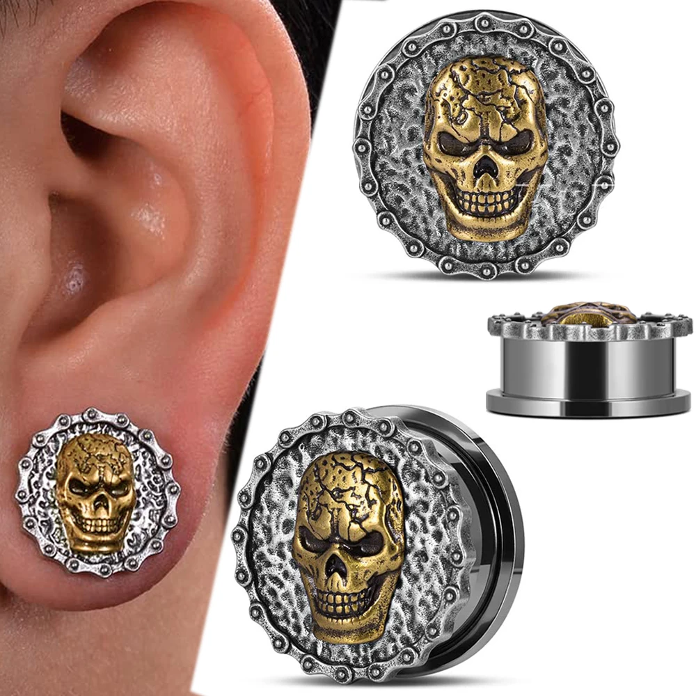Expansores-de-acero-inoxidable-para-oreja-dilatadores-de-calavera ...