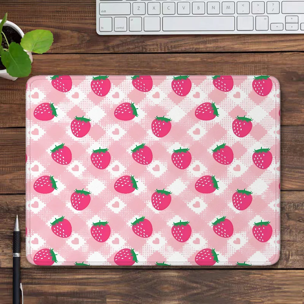 Strawberry-Mousepad-Small-Mouse-Mats-Gaming-Accessories-Pc-Gamer-Pink ...