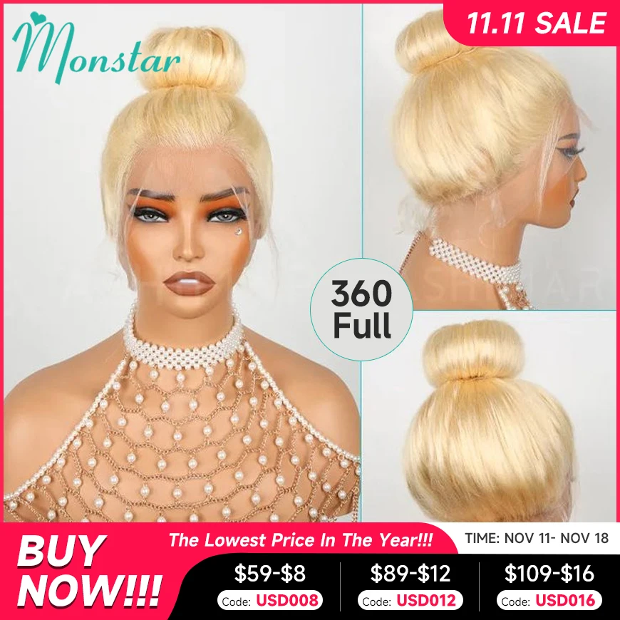 360-Full-Hd-Lace-Front-Human-Hair-Wig-13X6-13x4-Straight-613-Blonde ...