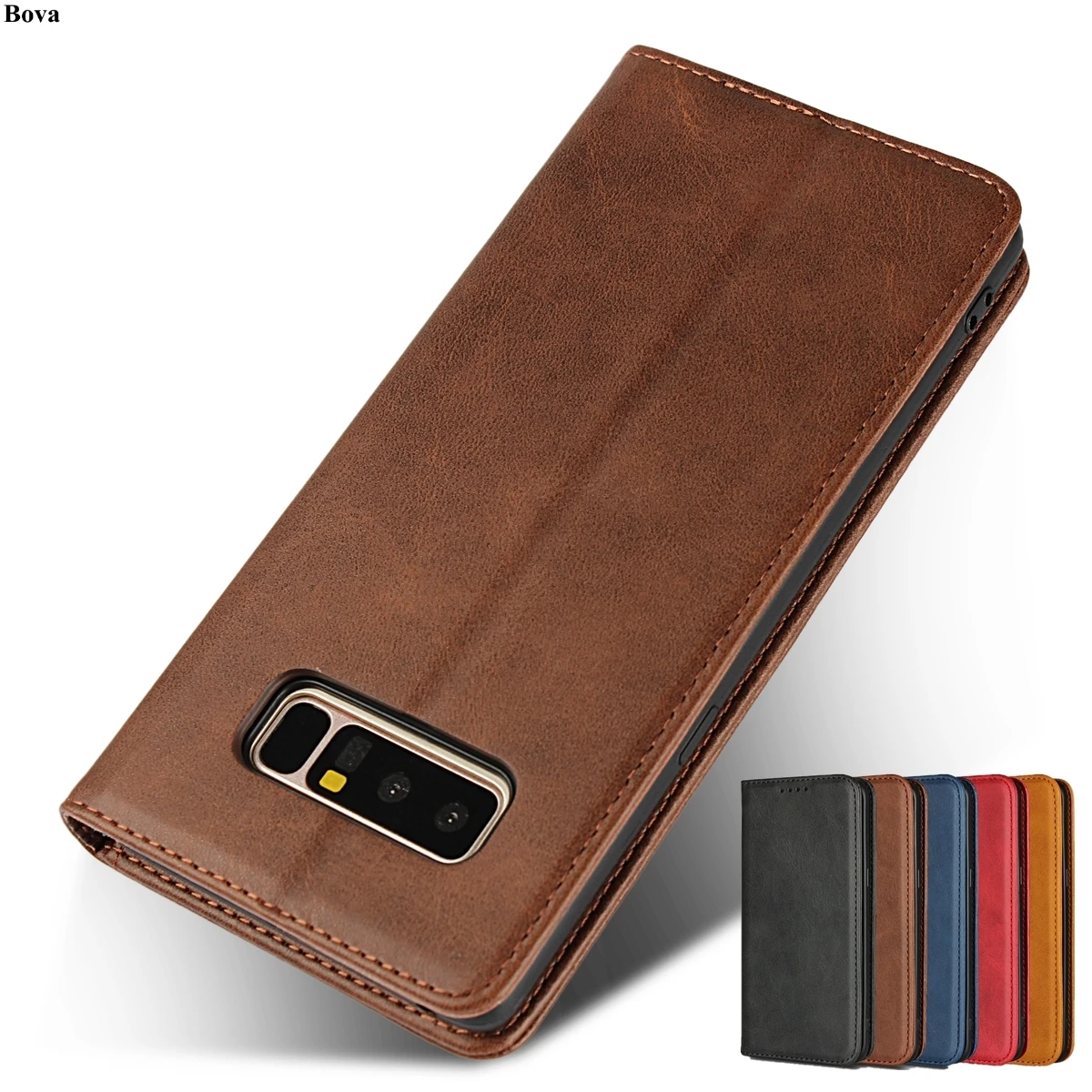 Magnetic attraction Leather case for Samsung Galaxy Note 8 N950F N950FD ...