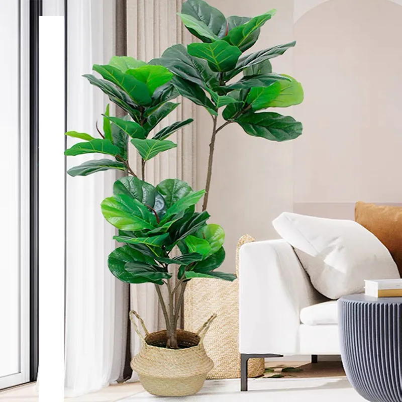 Large-Artificial-Shop-Decor-Tropical-Tree-Ficus-Plants-Branches-Plastic ...