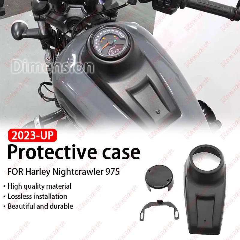 Motorcycle-Gloss-Black-Fuel-Tank-Smooth-Dash-Console-For-Harley ...