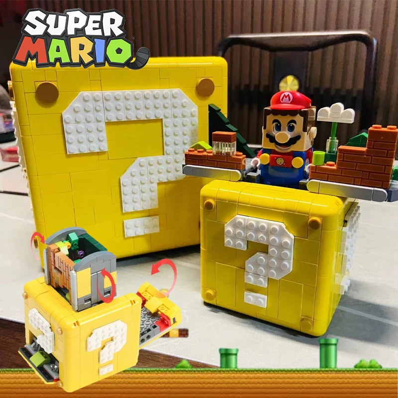 Building Blocks Super Mario Block | Super Mario Question Mark Block ...