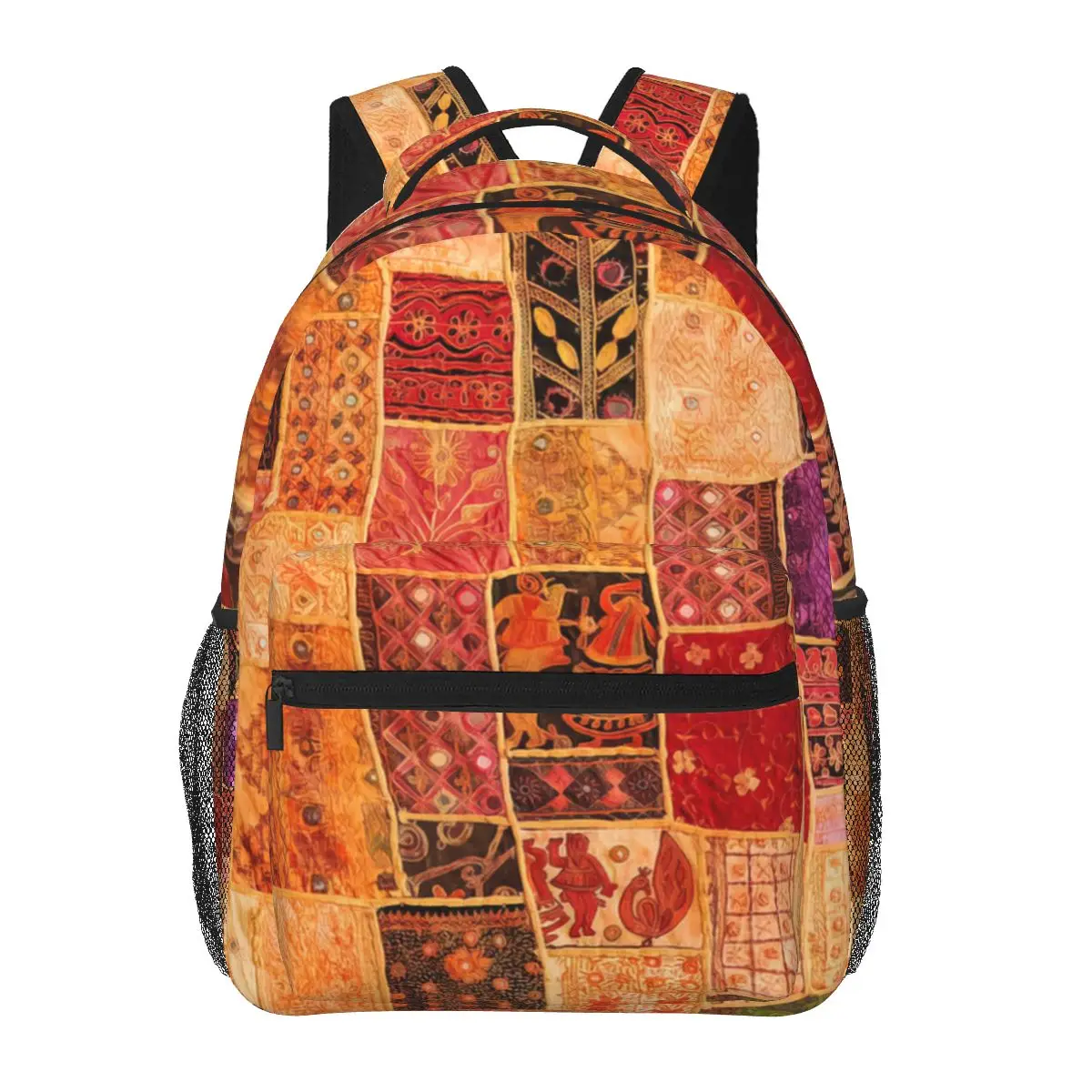 Traditional-Patchwork-Tapestry-Art-Print-Backpack-for-Girls-Boys-Travel ...