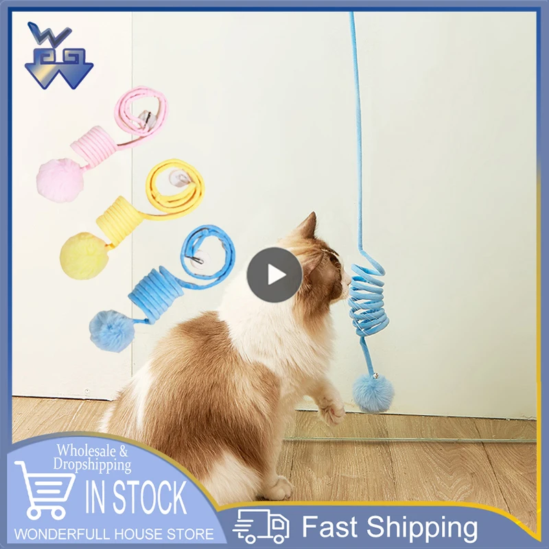 Funny-Cat-Stick-With-Ball-Safe-Cat-Toy-Scratch-Rope-Self-hey-Hanging ...