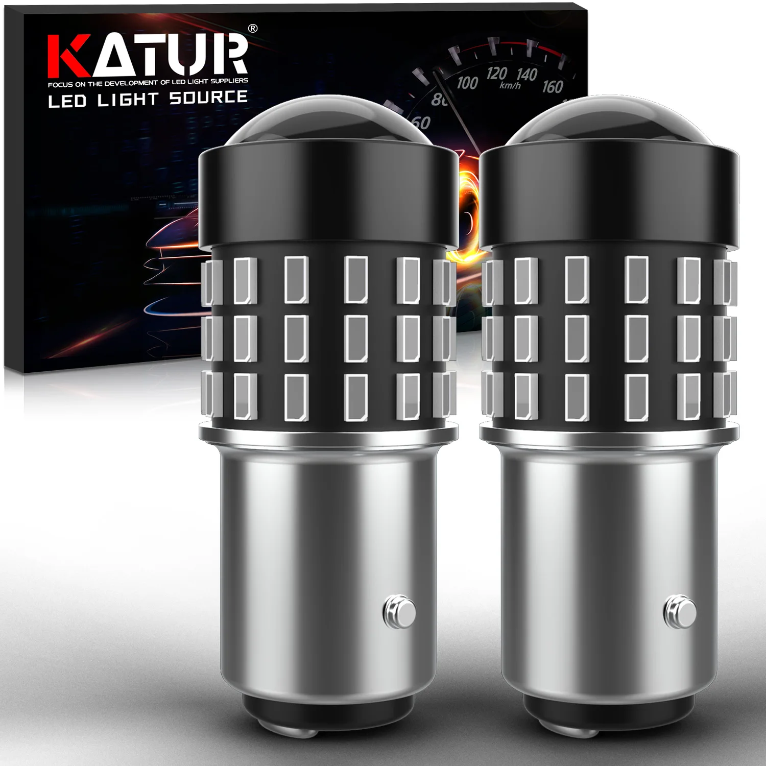2x 1157 P21/5W BAY15D Led Brake Lights 3014 54SMD Stop Bulb Diode Tail ...