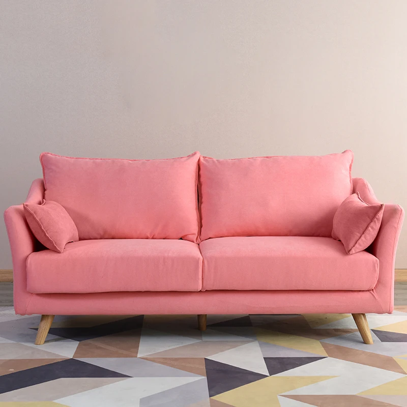 Wood-Legs-Stretch-Sofa-Nordic-Style-Relax-Luxury-New-In-Pink-Sofa ...