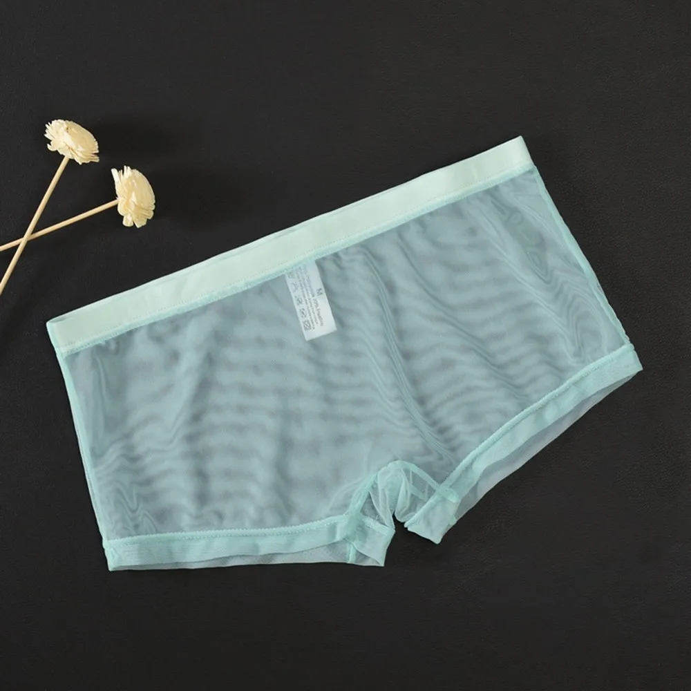 Seamless Men Boxers Summer New Ice Silk Boxer for Man See Through ...