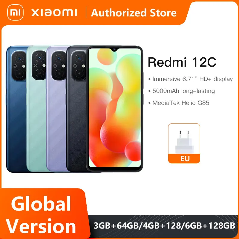 Global Version Xiaomi Redmi 12C Smartphone MTK Helio G85 Rear ...
