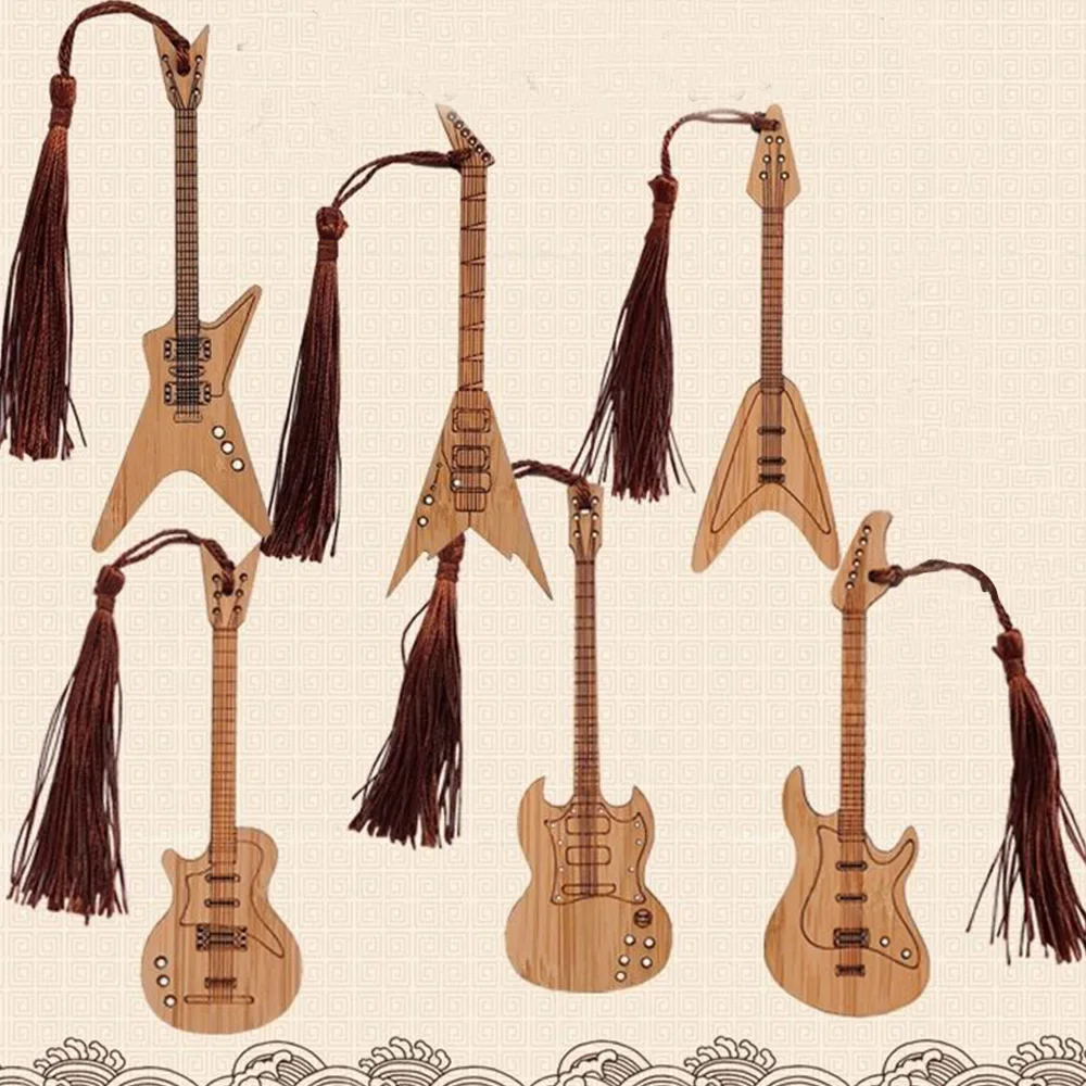 Gift-Guitar-With-Tassels-Exquisite-Bamboo-Musical-Instrument-Book-Tool ...