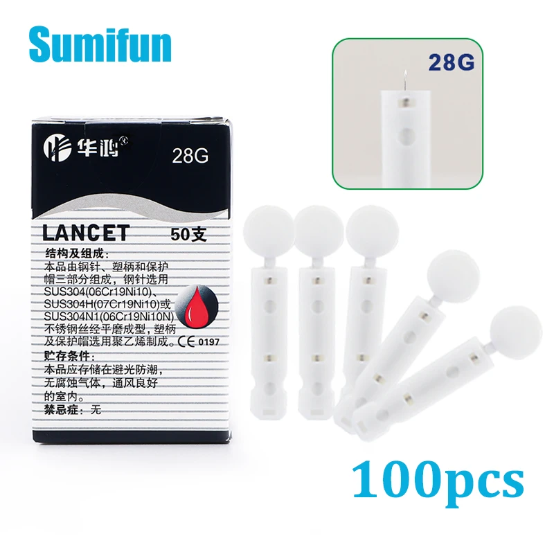 100Pcs-Sterile-Lancets-Kit-for-28g-Pen-Glucose-Meter-Disposable-Needles ...