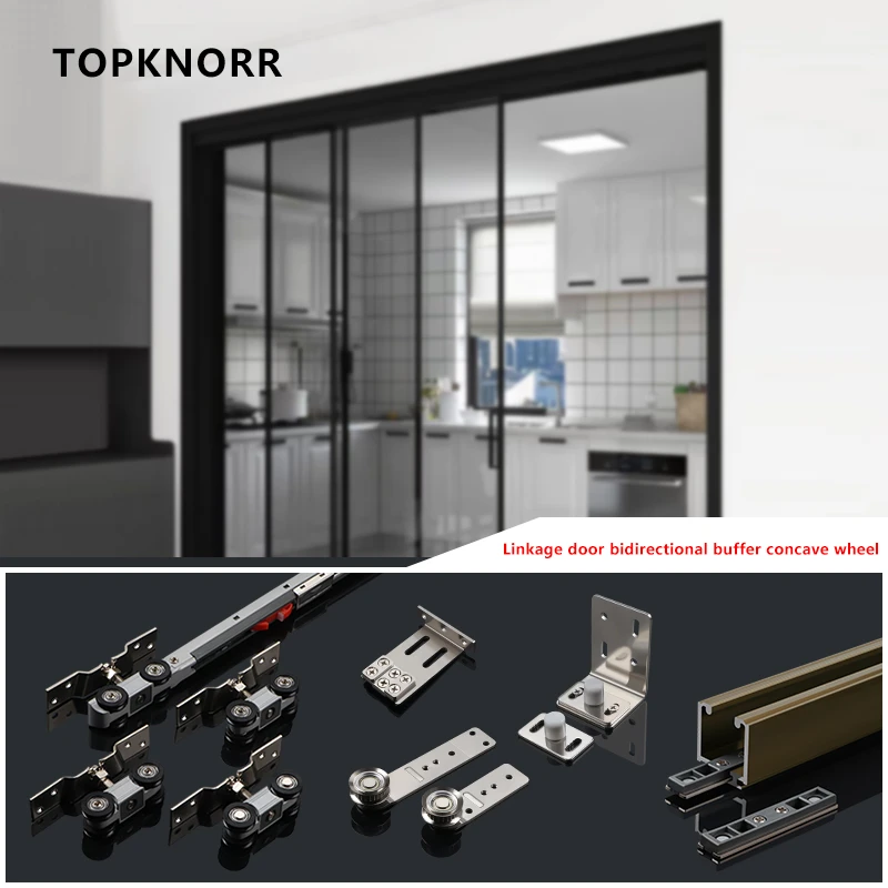 Three Linkage Sliding Door Pulley Kitchen Hanging Rail Two Linkage ...