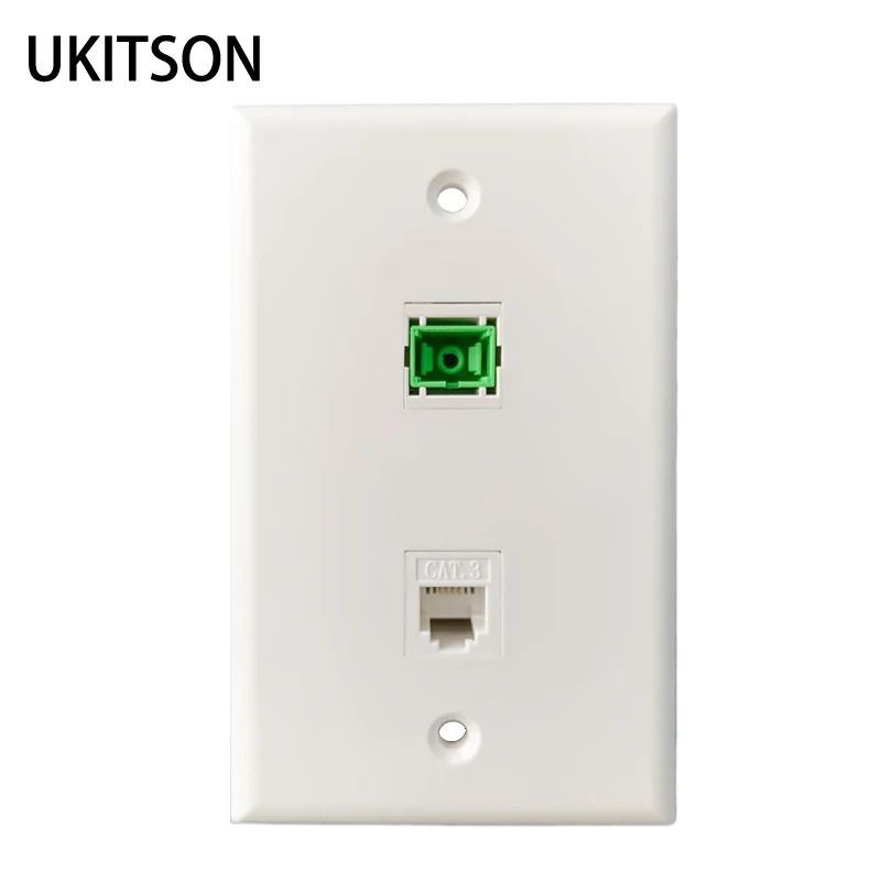 Wall-Panel-SC-APC-Fiber-Optical-CAT3-RJ11-Phone-Female-Connector-Plug ...