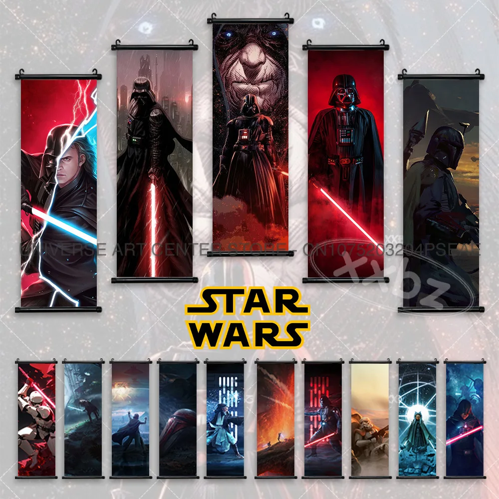 Star-Wars-Hanging-Painting-Anakin-Skywalker-Wall-Art-Yoda-Scroll ...
