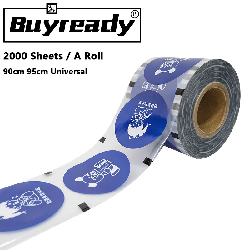 2000 Sheets / A Roll Dual Purpose Paper Cup Sealing Film Paper Plastic ...
