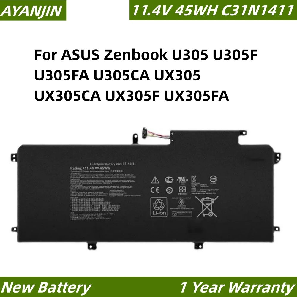 C31N1411-11-4V-45Wh-3947mAh-Laptop-Battery-For-ASUS-Zenbook-U305-U305F ...