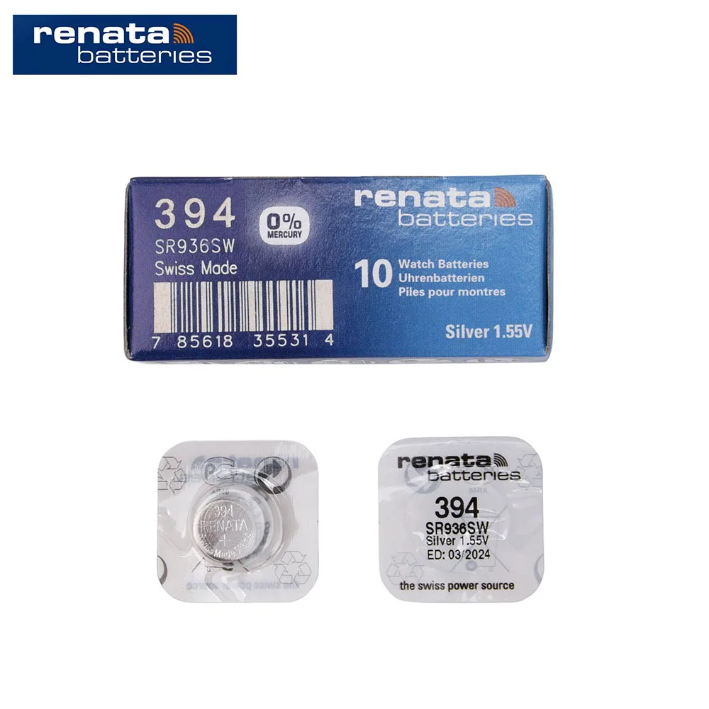 20xrenata Silver Oxide Watch Battery 394 Sr936sw 936 1.55v 100% ...
