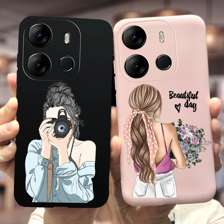 For-Tecno-Spark-Go-2023-Case-Beautiful-Girls-Cover-6-6-Soft-Silicone ...