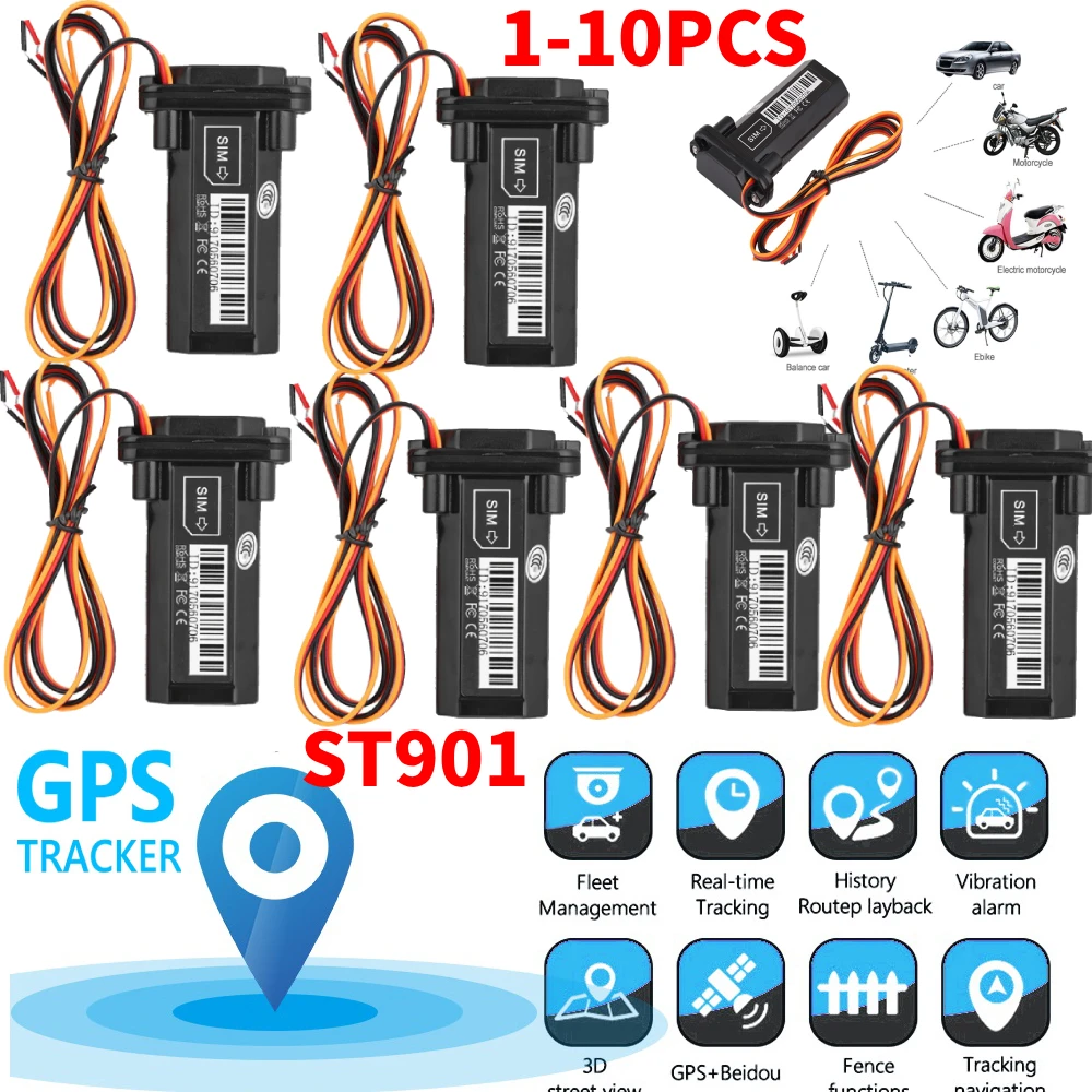 1-10PCS-ST901-Car-GPS-Tracker-GSM-GPS-Vehicle-Tracker-Real-time-AGPS ...