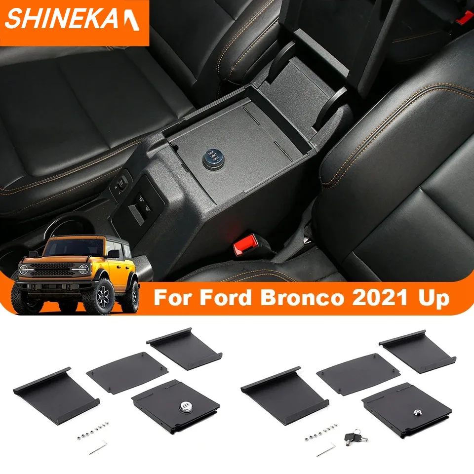 SHINEKA-Car-Center-Console-Armrest-Vault-Organizer-Tray-Safe-Box-With ...