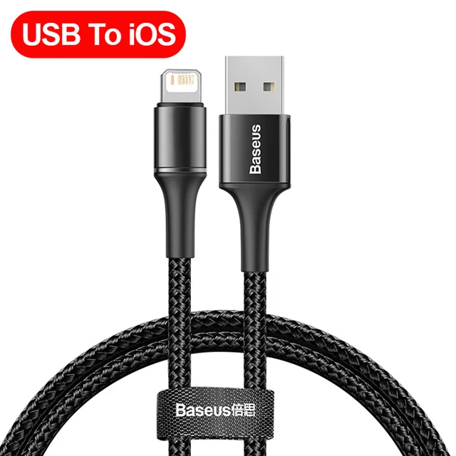 Baseus cabo usb para iphone 6 6s 7 7s 8 8s plus 11 12 13 pro xs max x ...