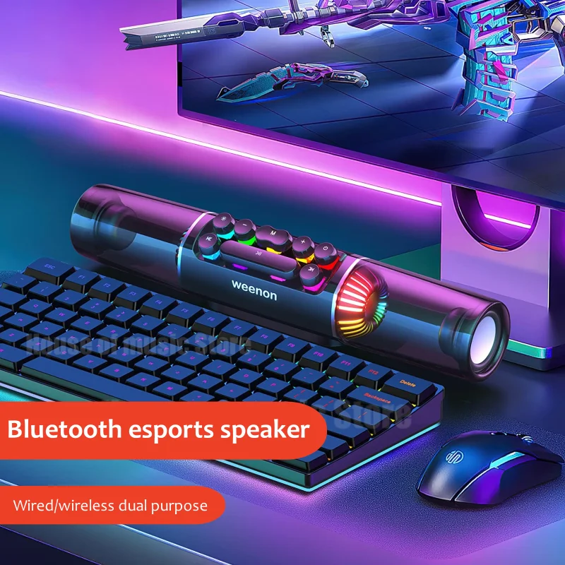 English version High-power RGB E-sports Audio Wireles Bass Bluetooth ...