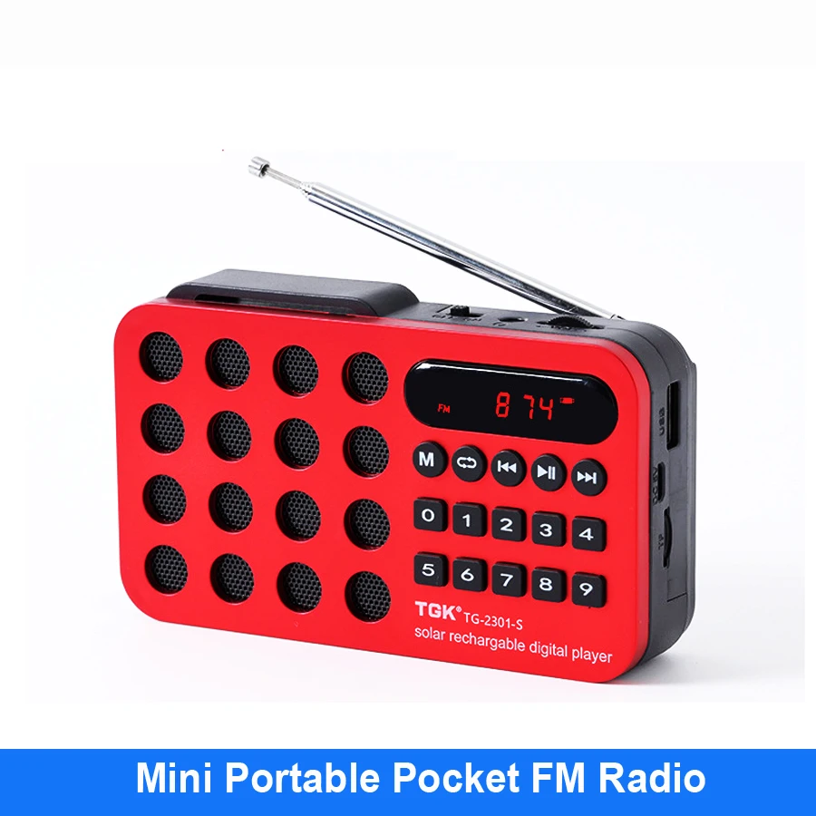 Mini-Portable-Pocket-FM-Radio-Solar-Charging-Wireless-Speakers-Support ...