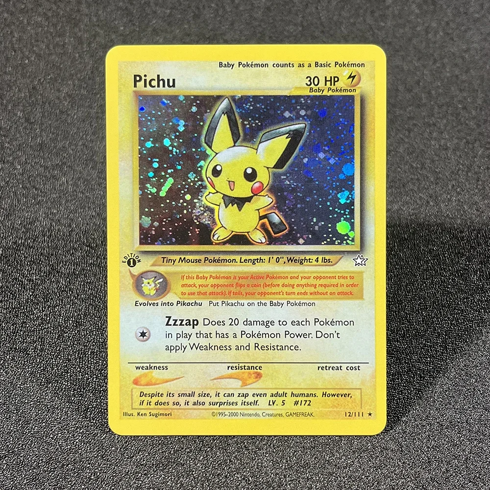 Pokémon Single Cards Neo Genesis Lugia Pichu Steelix Slowking Feraligatr Typhlosion Customized ...